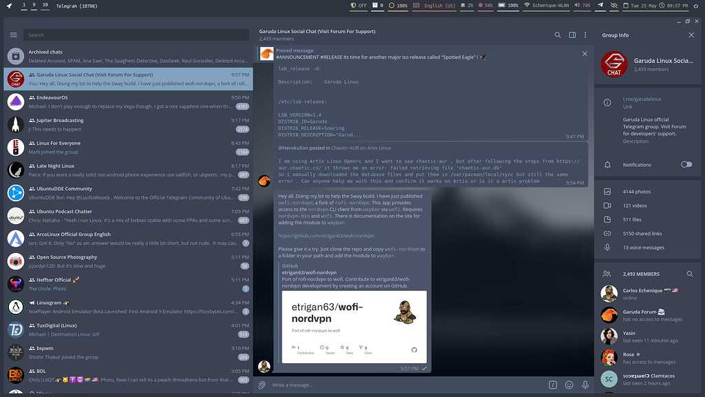 Wofi-nordvpn - Showcase - Garuda Linux Forum