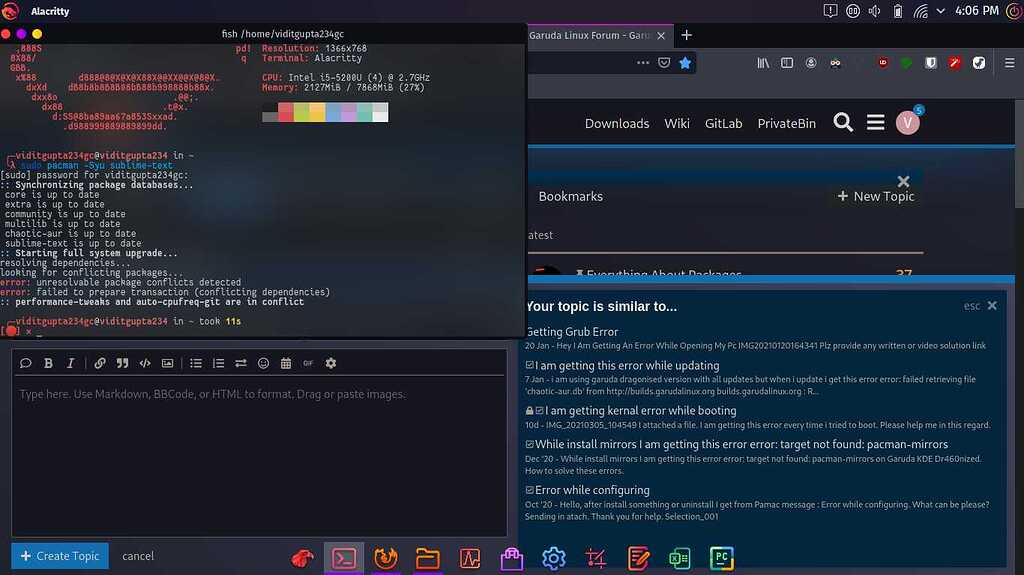 I am getting error while downloading something or updating the system ...