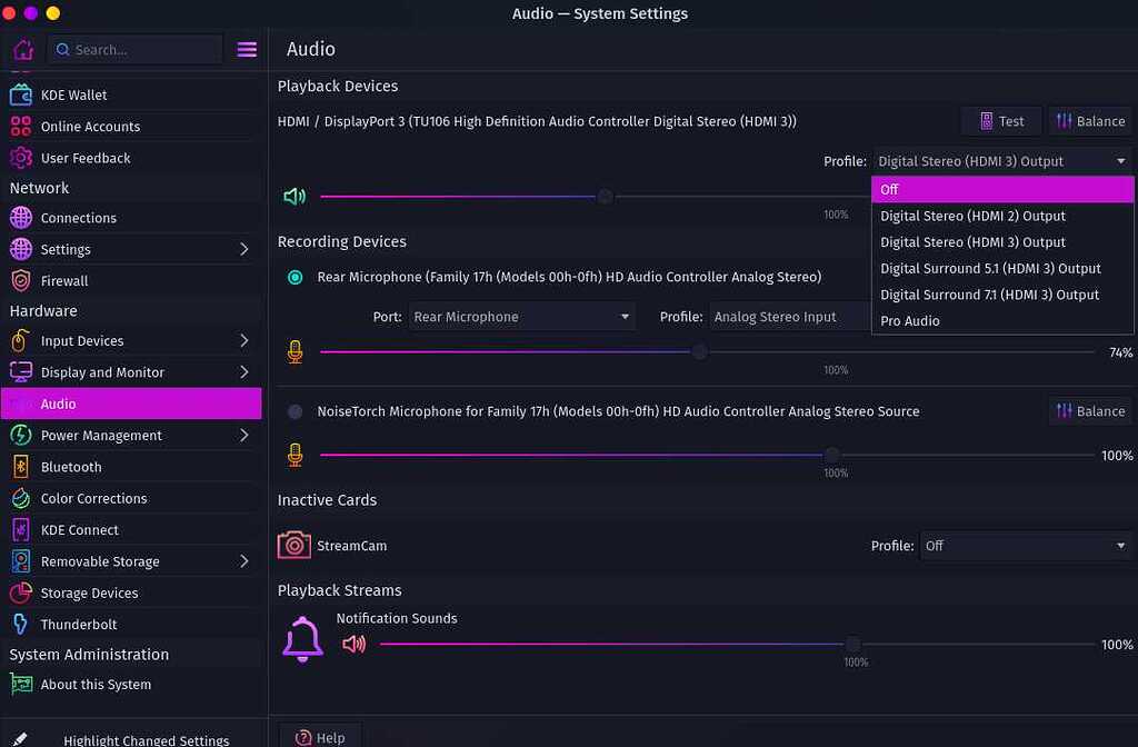 Can't find disabled audio devices in KDE - Issues & Assistance - Garuda ...