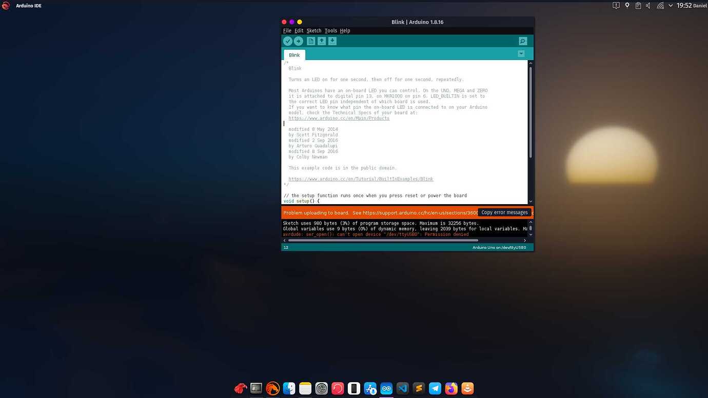 Arduino Ide Board Upload Permission Error Unsupported Software Aur And Other Garuda Linux Forum