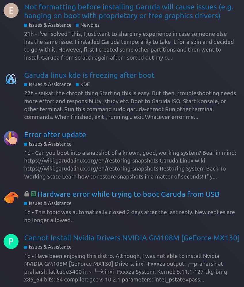 Error mouse and keyboard - 412 Precondition Failed - Garuda Linux Forum
