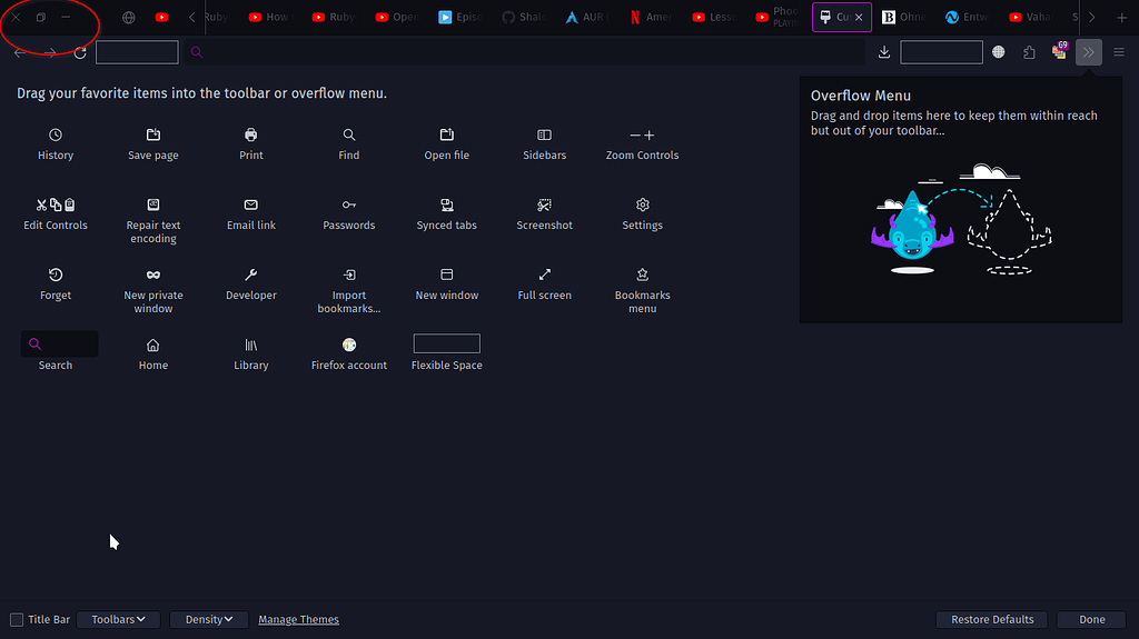 Move window controls - FireDragon - Garuda Linux Forum