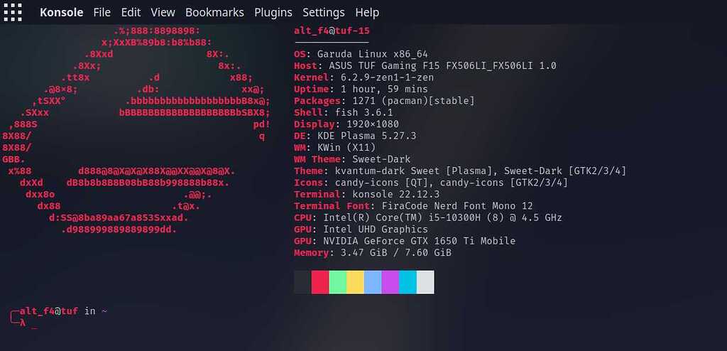Restore fish - Issues & Assistance - Garuda Linux Forum