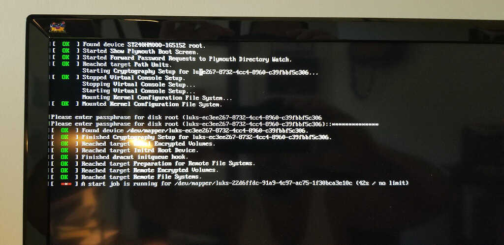 Installed Dracut, Luks Swap Timeout at Boot - Newbies - Garuda Linux Forum