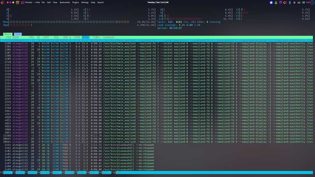 Kwin_wayland Bleeds RAM with External Monitor on laptop - KDE - Garuda Linux Forum