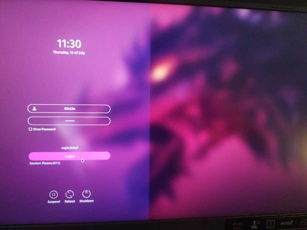 I cant login after update - KDE - Garuda Linux Forum