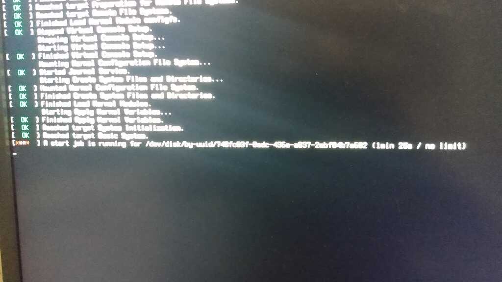 A start job is running for /dev/disk/by-uuid/.... hangs after upgrade - Issues & Assistance ...