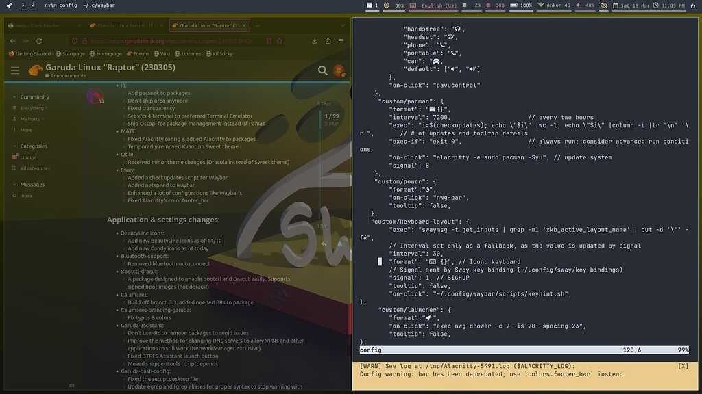 The new iso of garuda raptor sway doesn't implement properly - Feedback ...