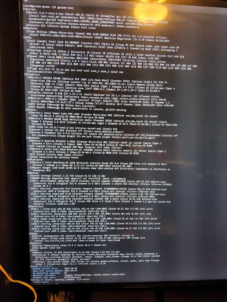 Not booting on RTX - Issues & Assistance - Garuda Linux Forum