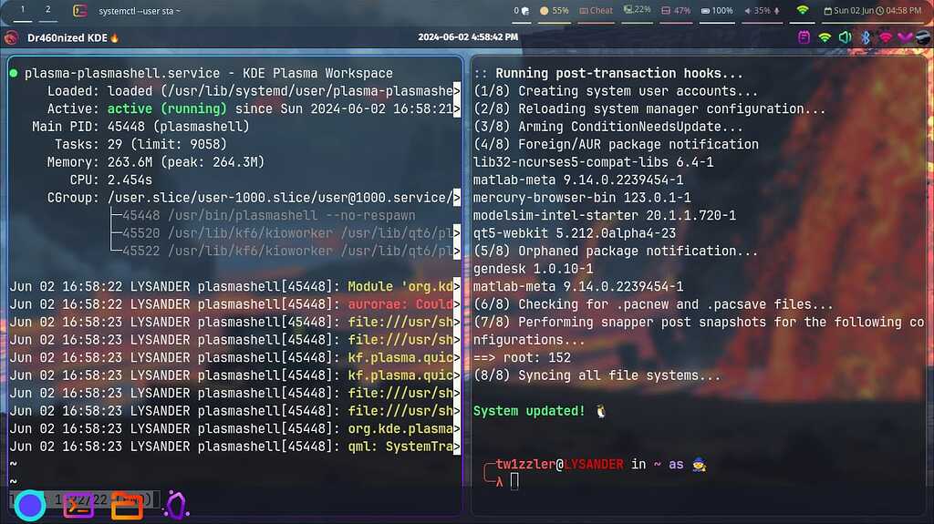 Fixing plasmashell and I've created an abomination - Garuda Community - Garuda Linux Forum