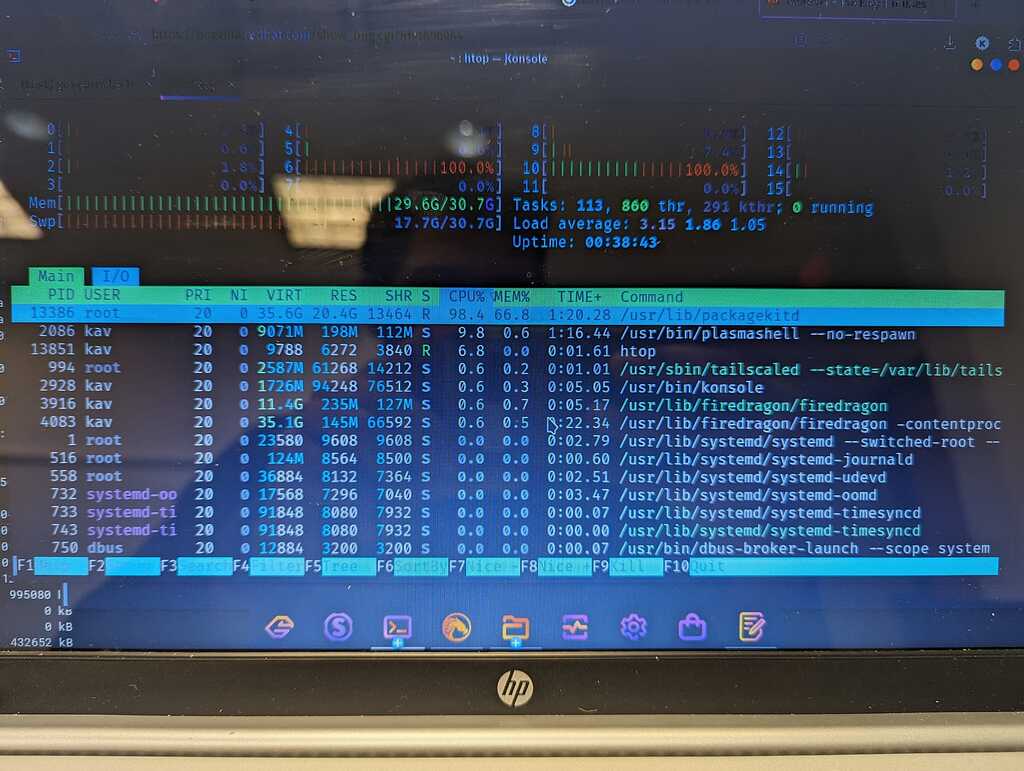 PackageKit is using a huge amount of memory - Unsupported Software (AUR & Other) - Garuda Linux ...