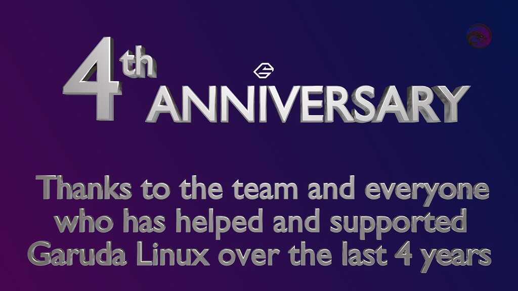 4th Birthday 🥳 - Announcements - Garuda Linux Forum
