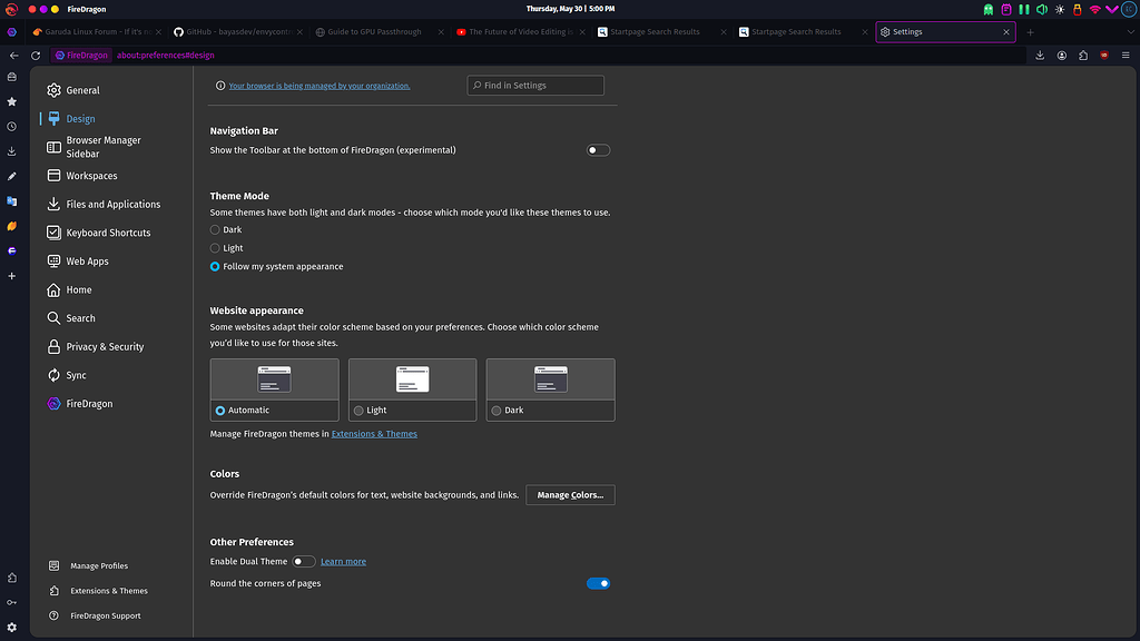 Firedragon Rounded Corners padding - FireDragon - Garuda Linux Forum
