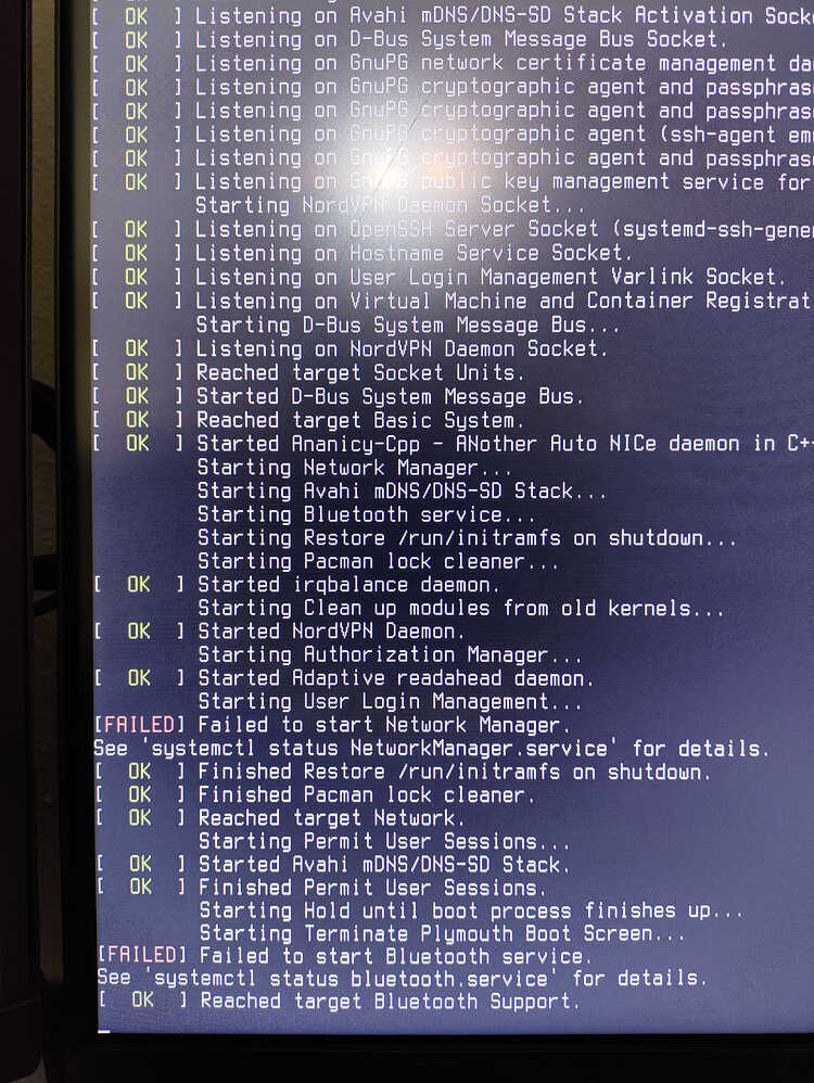 Can't boot into the DE after getting kernel failure during update - Issues & Assistance - Garuda ...