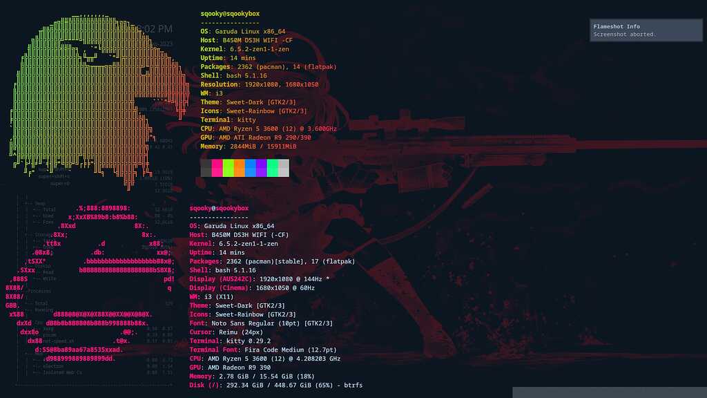 Fastfetch won't leave .bashrc | i3wm - i3wm - Garuda Linux Forum