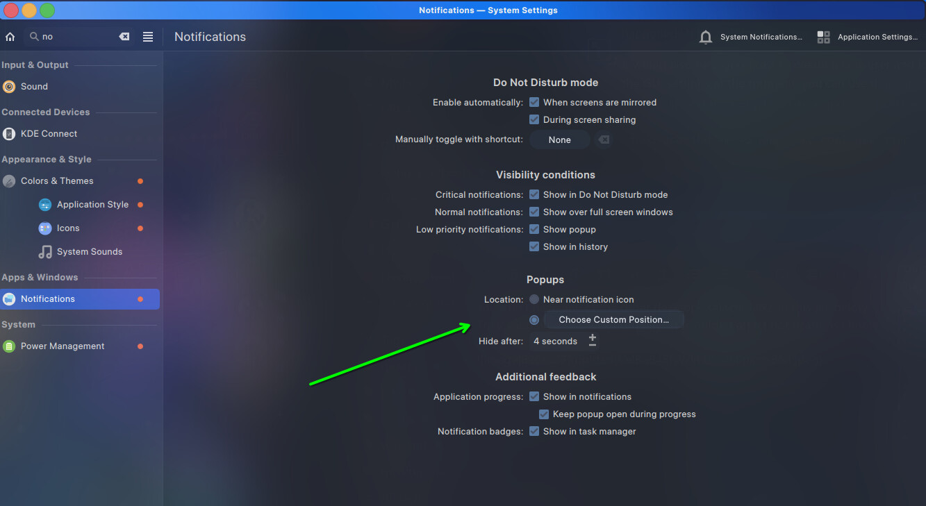 Notifications opening on different desktop - KDE - Garuda Linux Forum