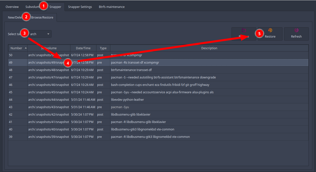 Setting Up Snapper - Unsupported Software (AUR & Other) - Garuda Linux Forum