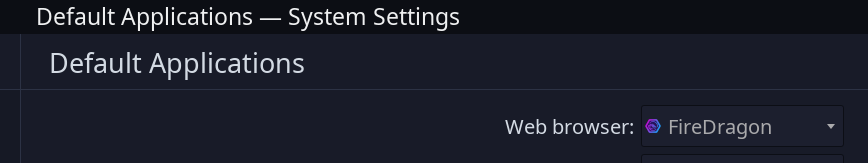 New Firedragon Not Listed In Default Applications - FireDragon - Garuda ...