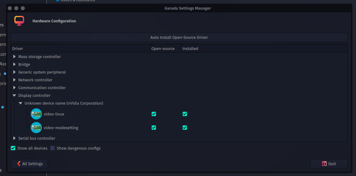 No option to install properitary driver Nvidia - Newbies - Garuda Linux Forum